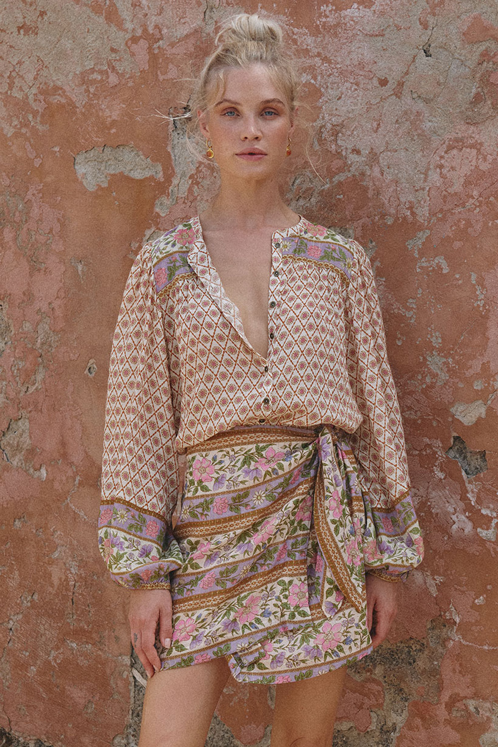 THE SPELL SIENNA CLAY BLOUSE - SP-OL2-SB | ByCheryve.com