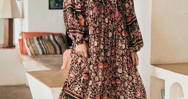 THE SPELL IMPALA LILY BOHO MIDI DRESS - SP-CA-BD | ByCheryve.com